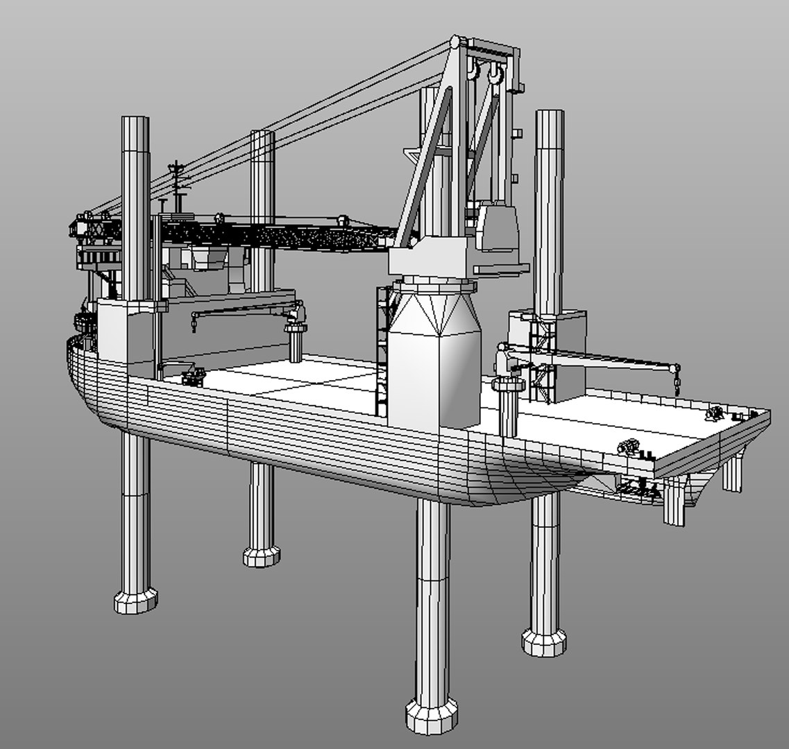 3D Offshore Installation Vessel 3d Model - TurboSquid 1875261