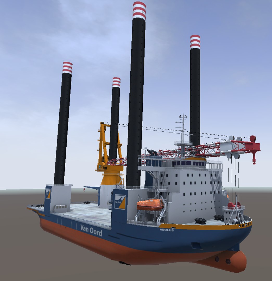 3D Offshore Installation Vessel 3d Model - TurboSquid 1875261