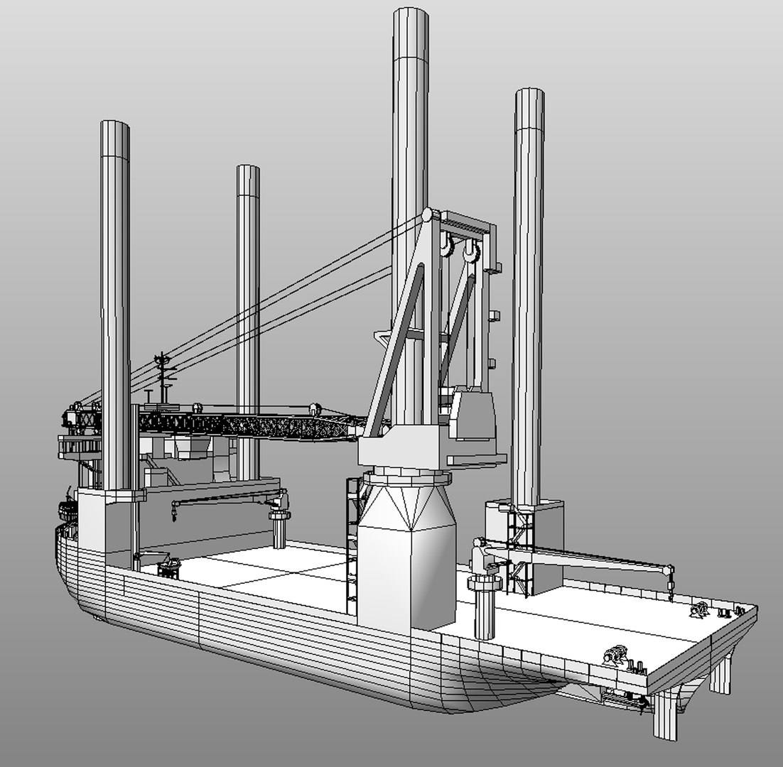 3D Offshore Installation Vessel 3d Model - TurboSquid 1875261