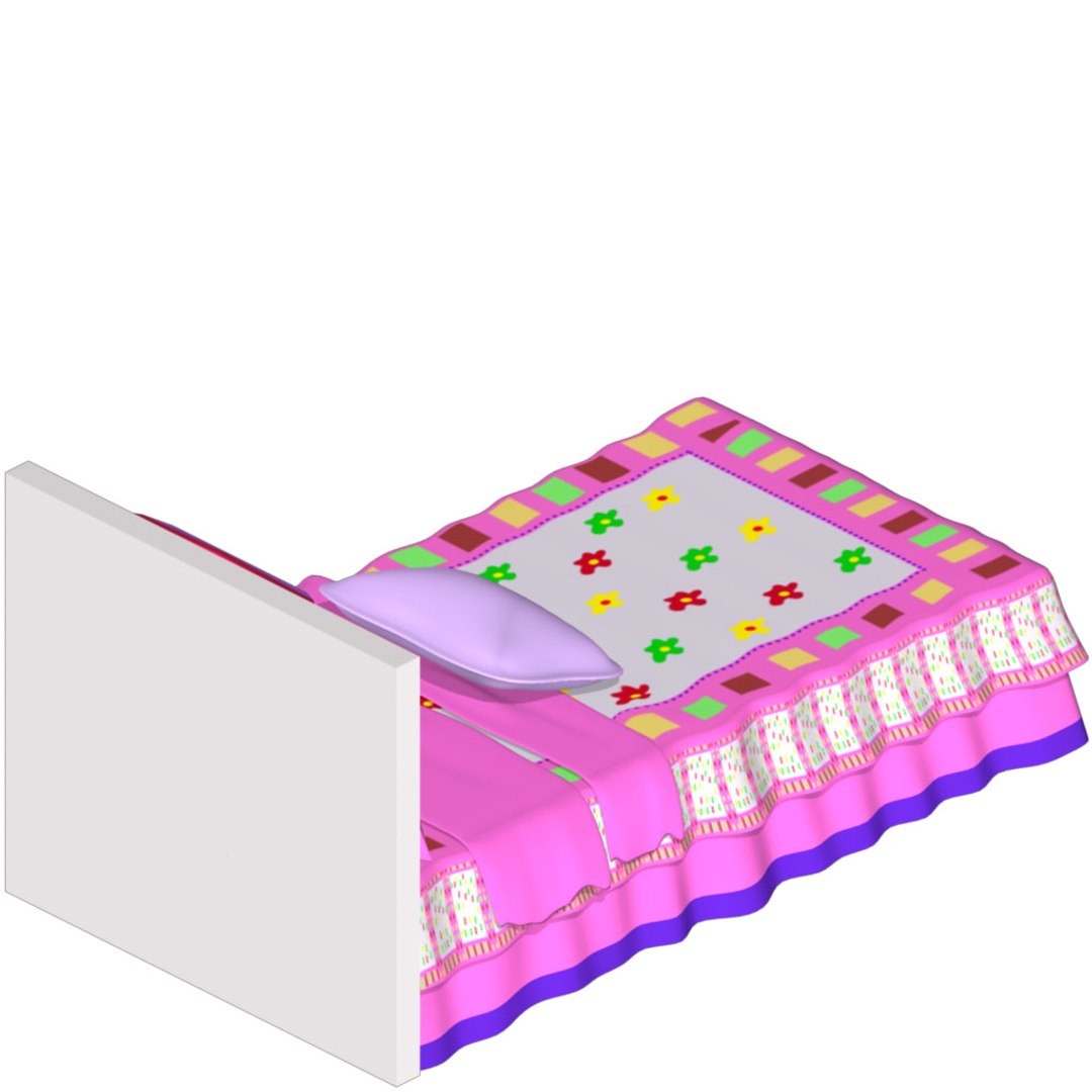 Cartoon Flower Bed Obj