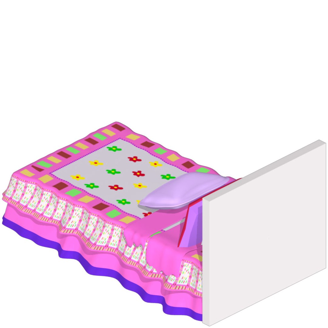 Cartoon Flower Bed Obj