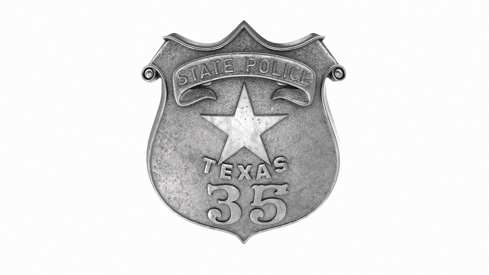 3D Old Texas Police Badge 3D Model Model - TurboSquid 1907974