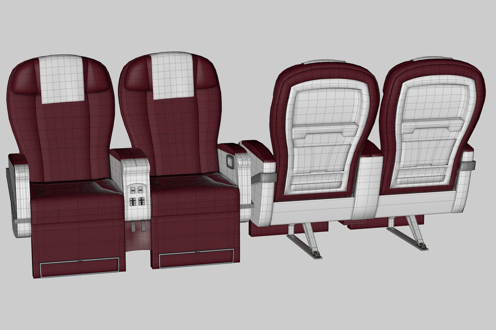 3D Model Airplane Chair Premium Class - TurboSquid 1416687