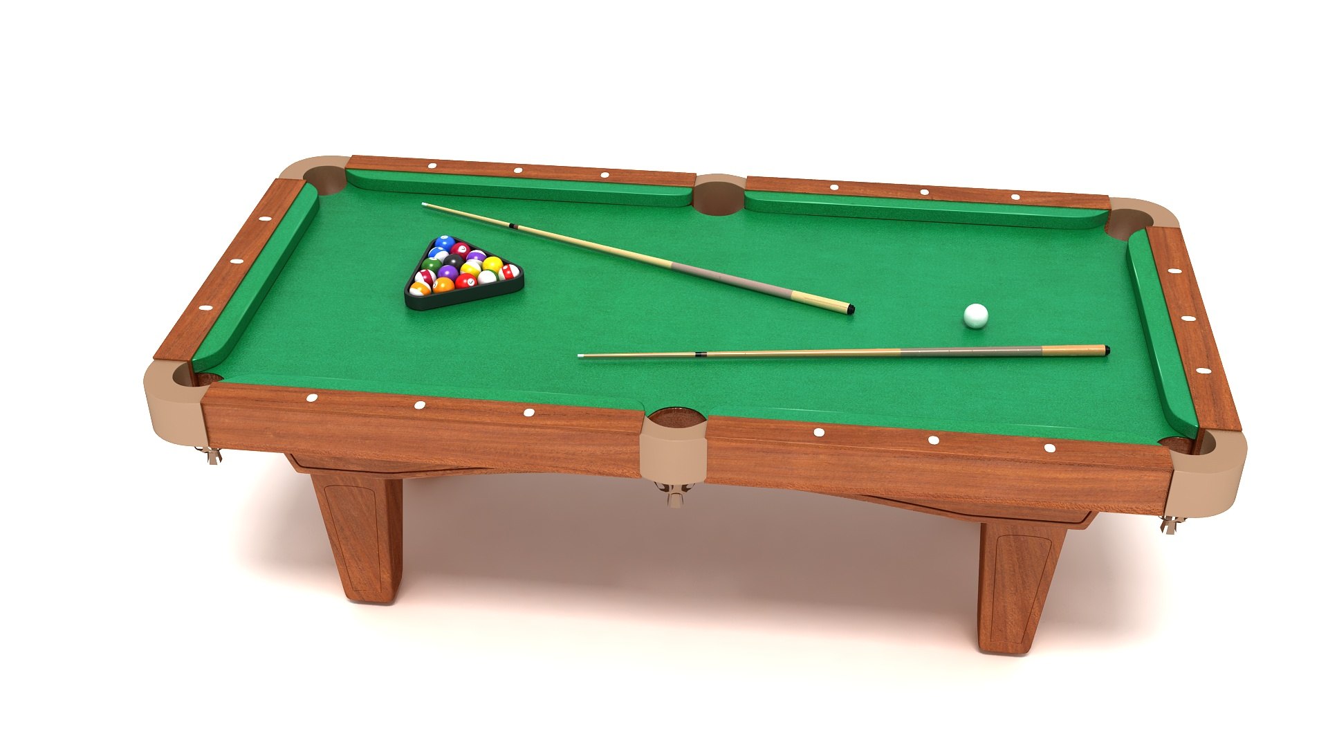 Billiards Table Set 3D - TurboSquid 2079032