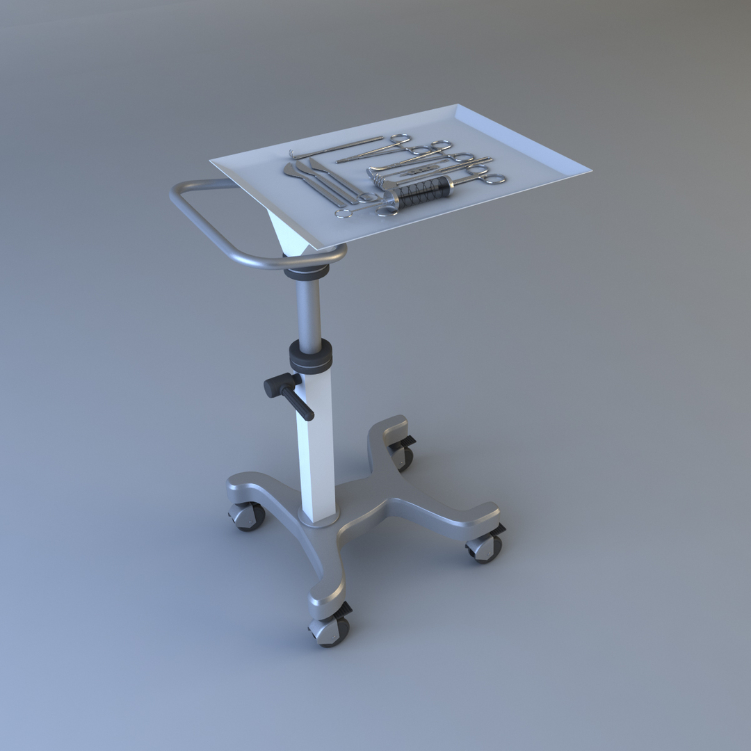 medical instruments cart 3d max