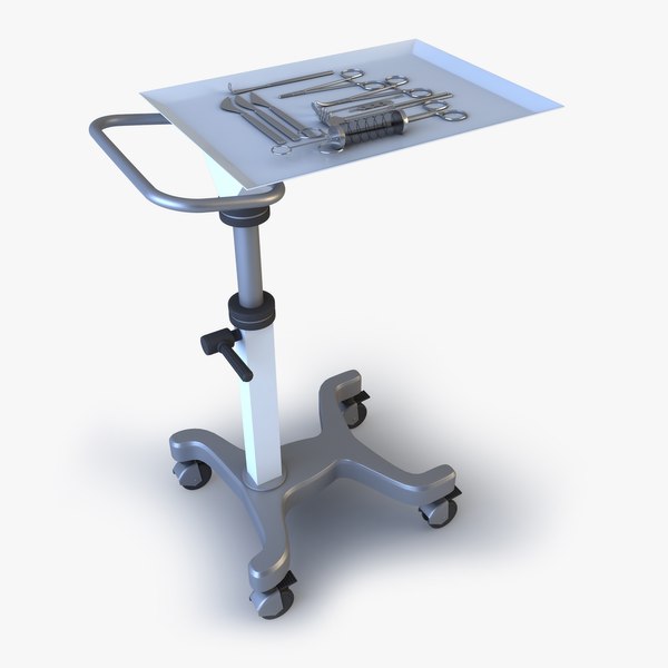medical instruments cart 3d max