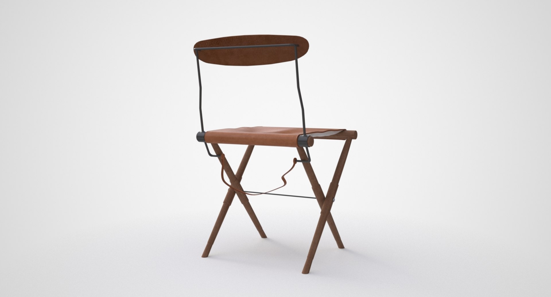 3d Bddw Campaign Chair Wood Model
