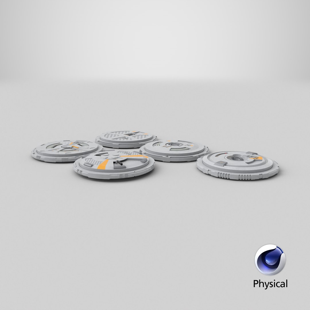 3D Sci-Fi Access Hatch Covers With Numbers And Arrows Gray - TurboSquid ...