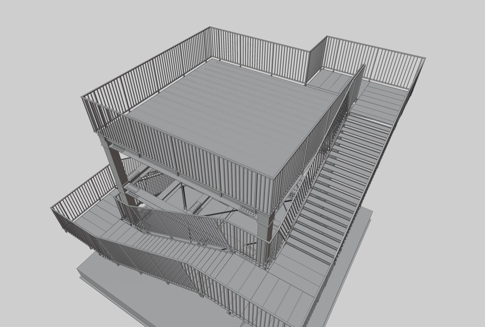 3D Steel Structure-Tsunami Evacuation Tower-Type-1 - TurboSquid 1903731