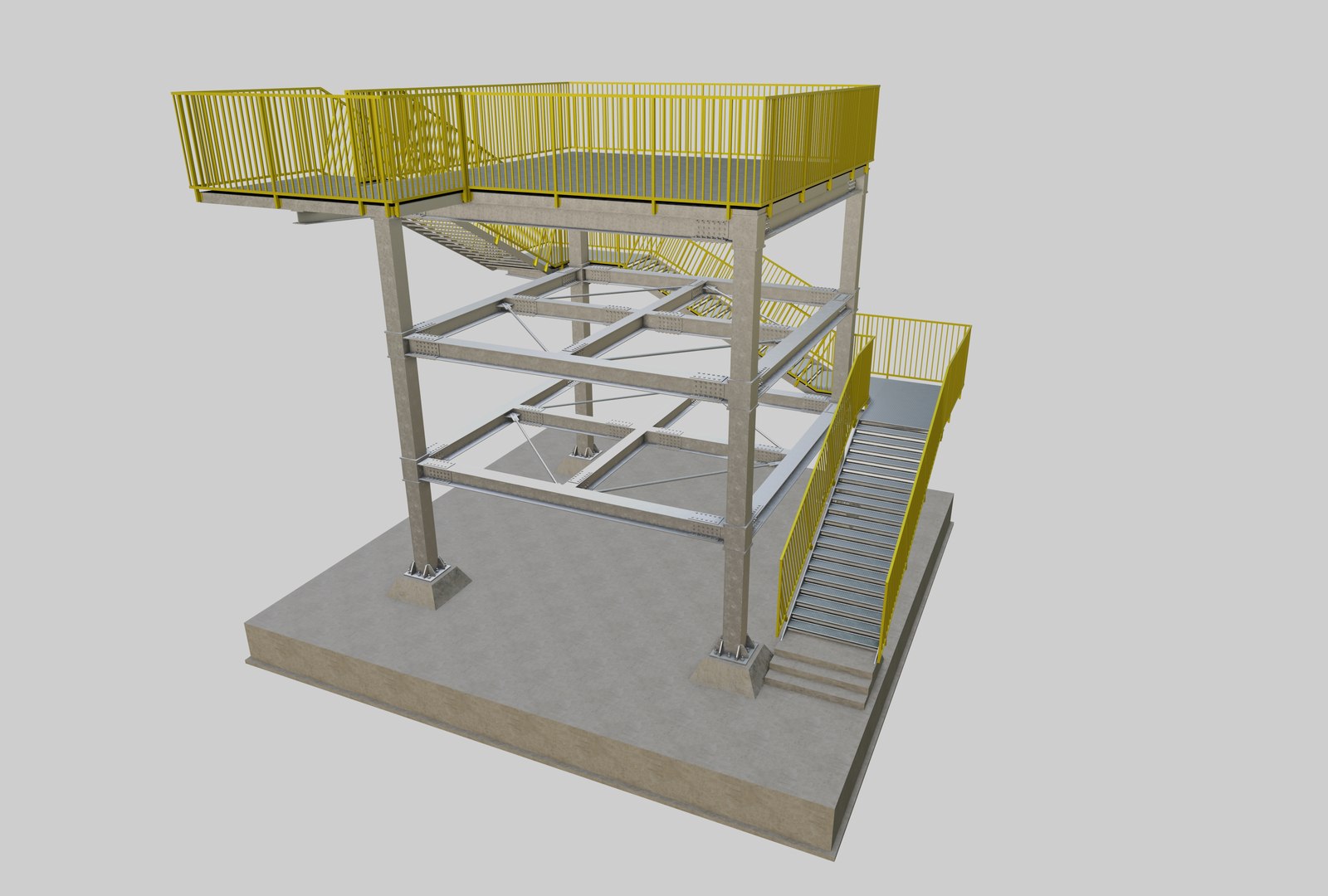 3D Steel Structure-Tsunami Evacuation Tower-Type-1 - TurboSquid 1903731