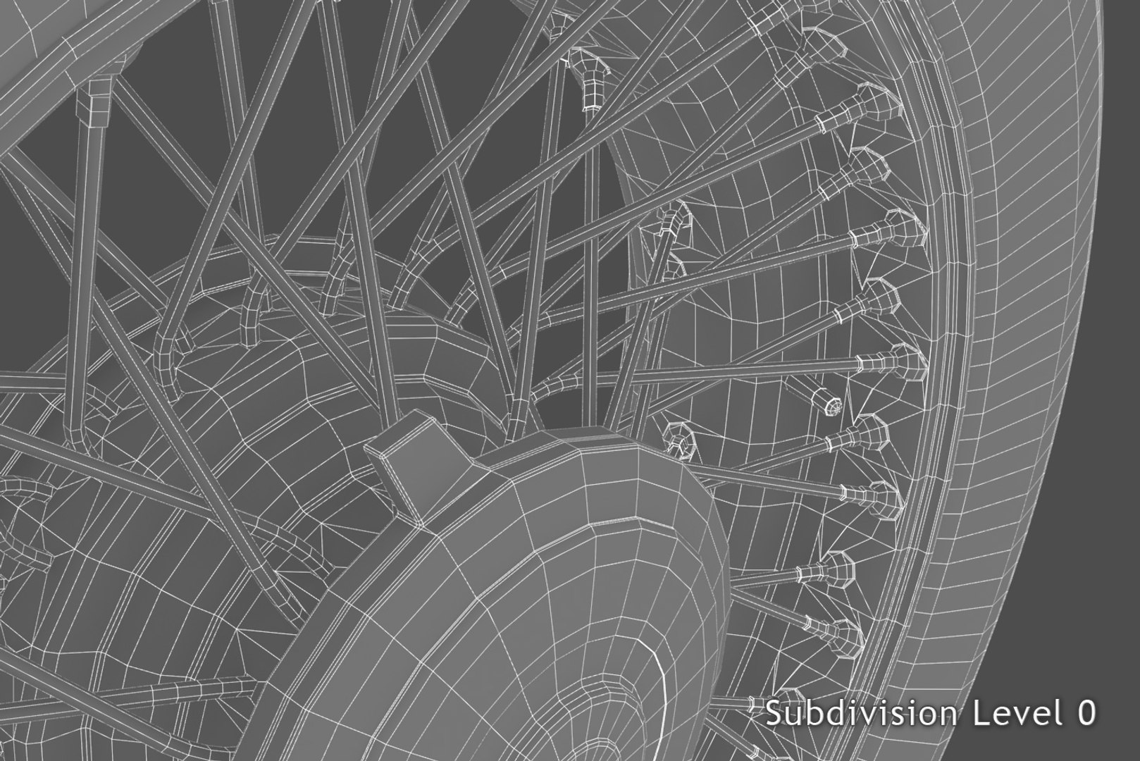 3D Vintage Car Wheel Model - TurboSquid 1273365