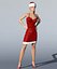 3d model monica christmas woman character