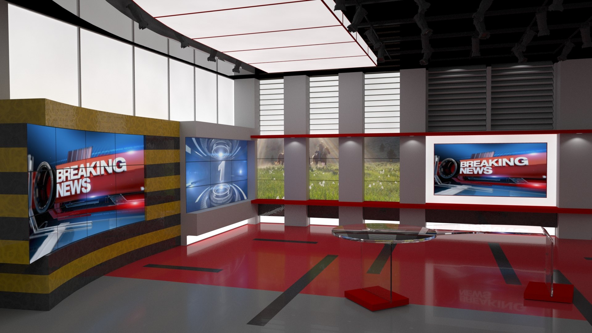 News Studio Room Set X