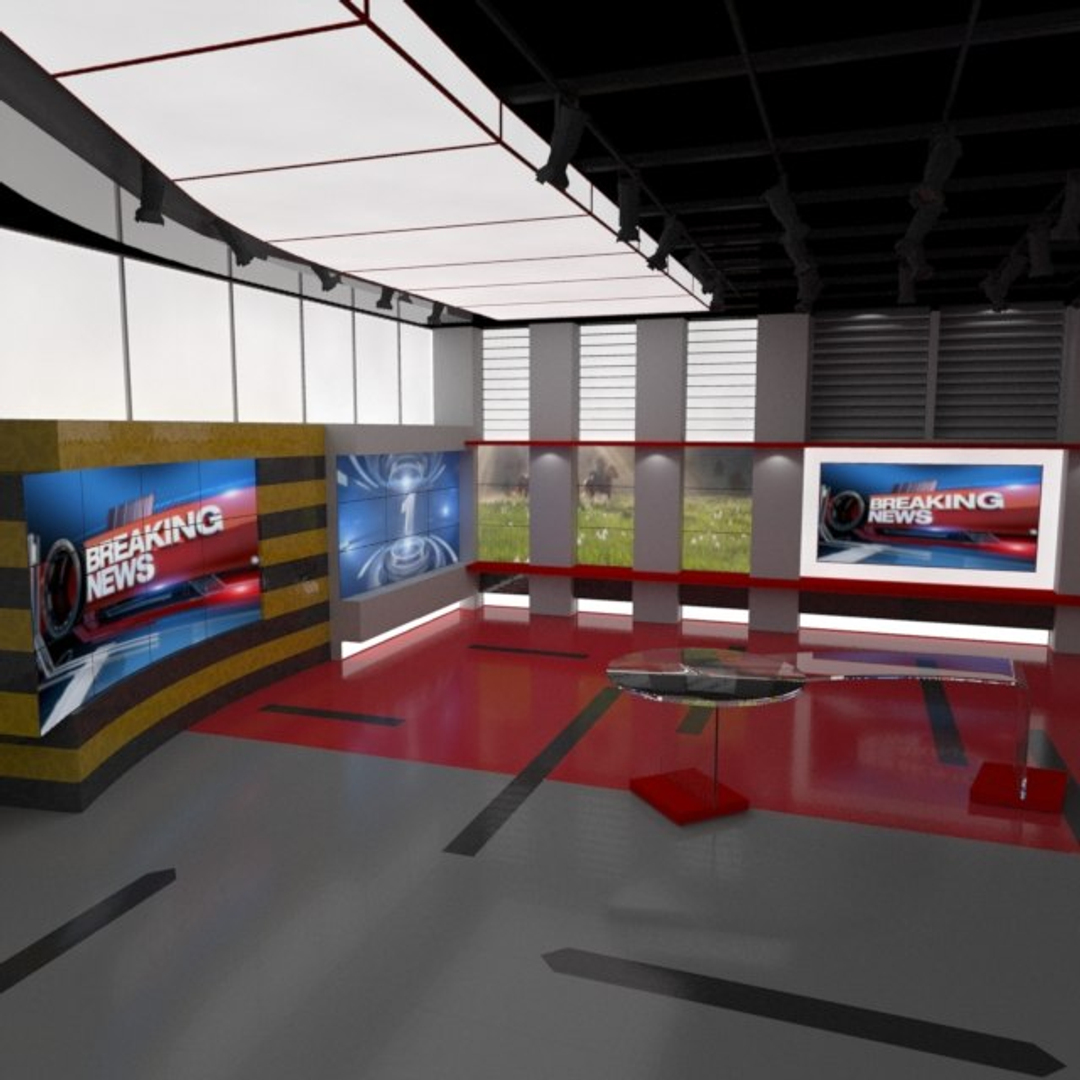 News Studio Room Set X