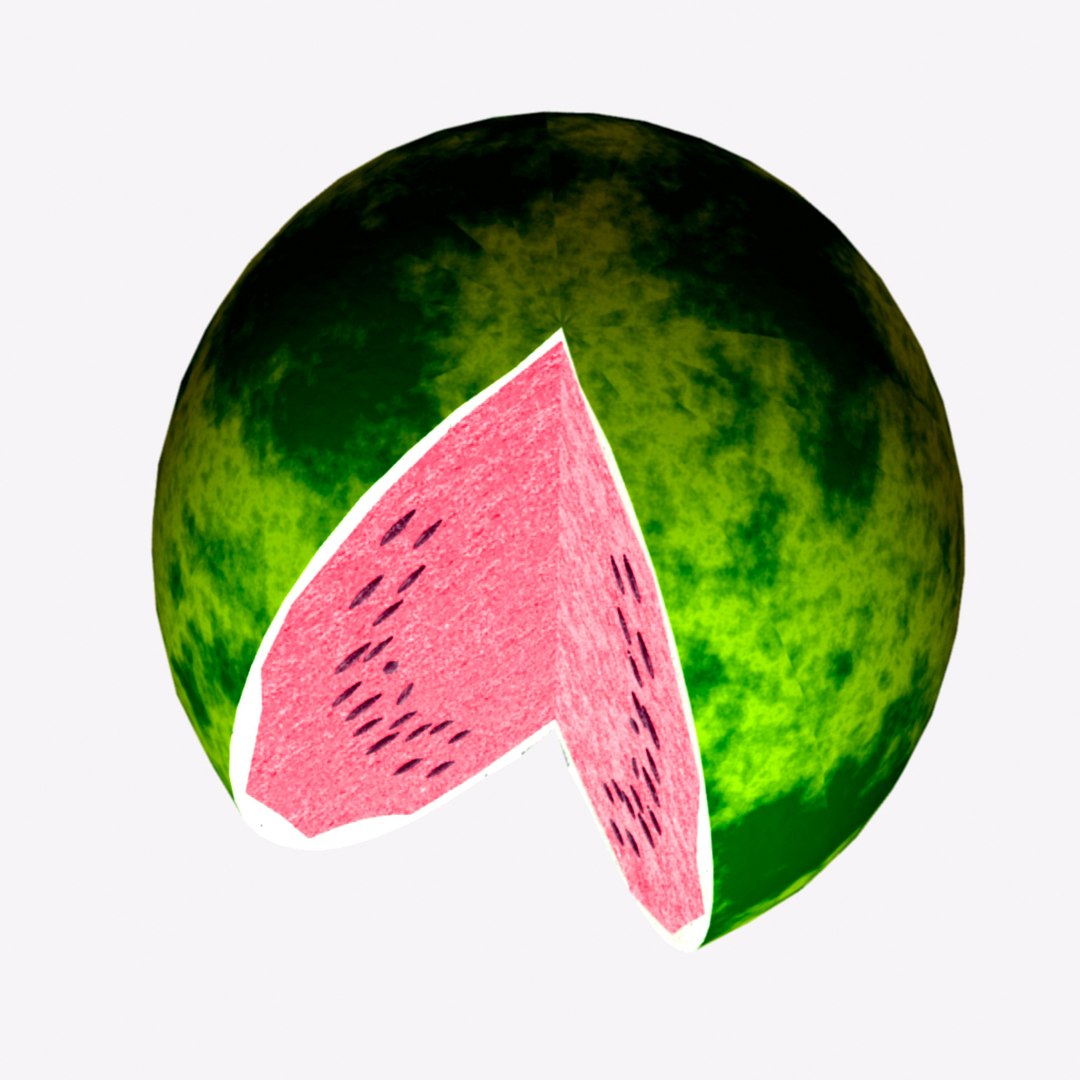 3d Model Of Watermelon Lightwave