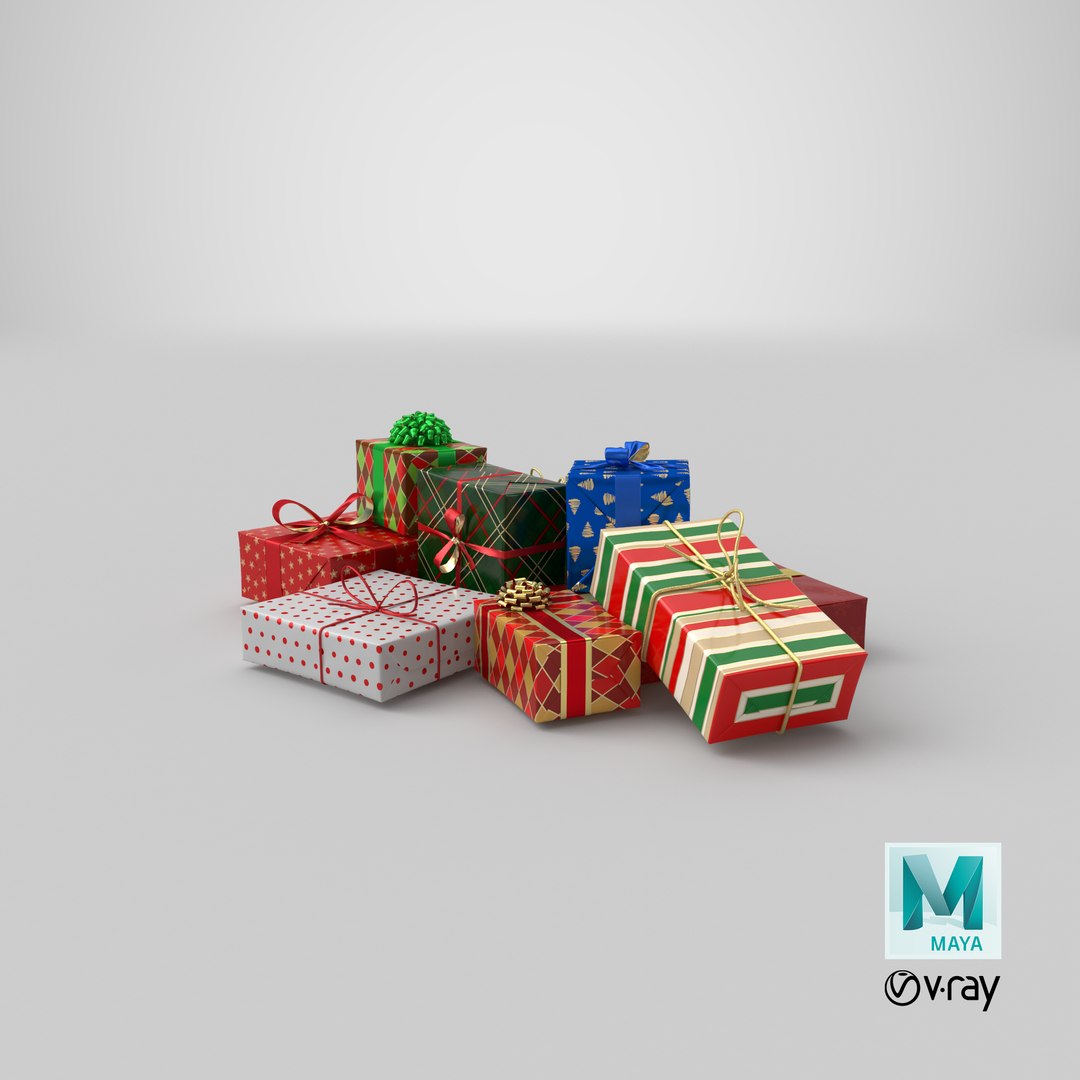 3D Christmas Presents Set - TurboSquid 1982289