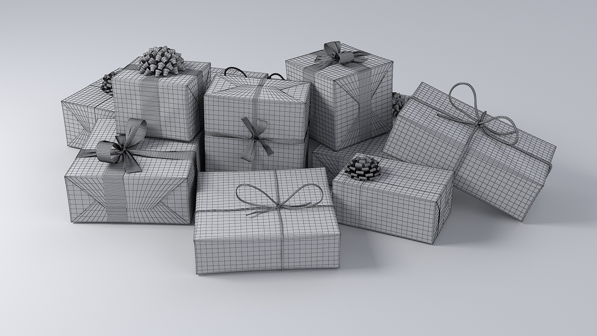 3D Christmas Presents Set - TurboSquid 1982289