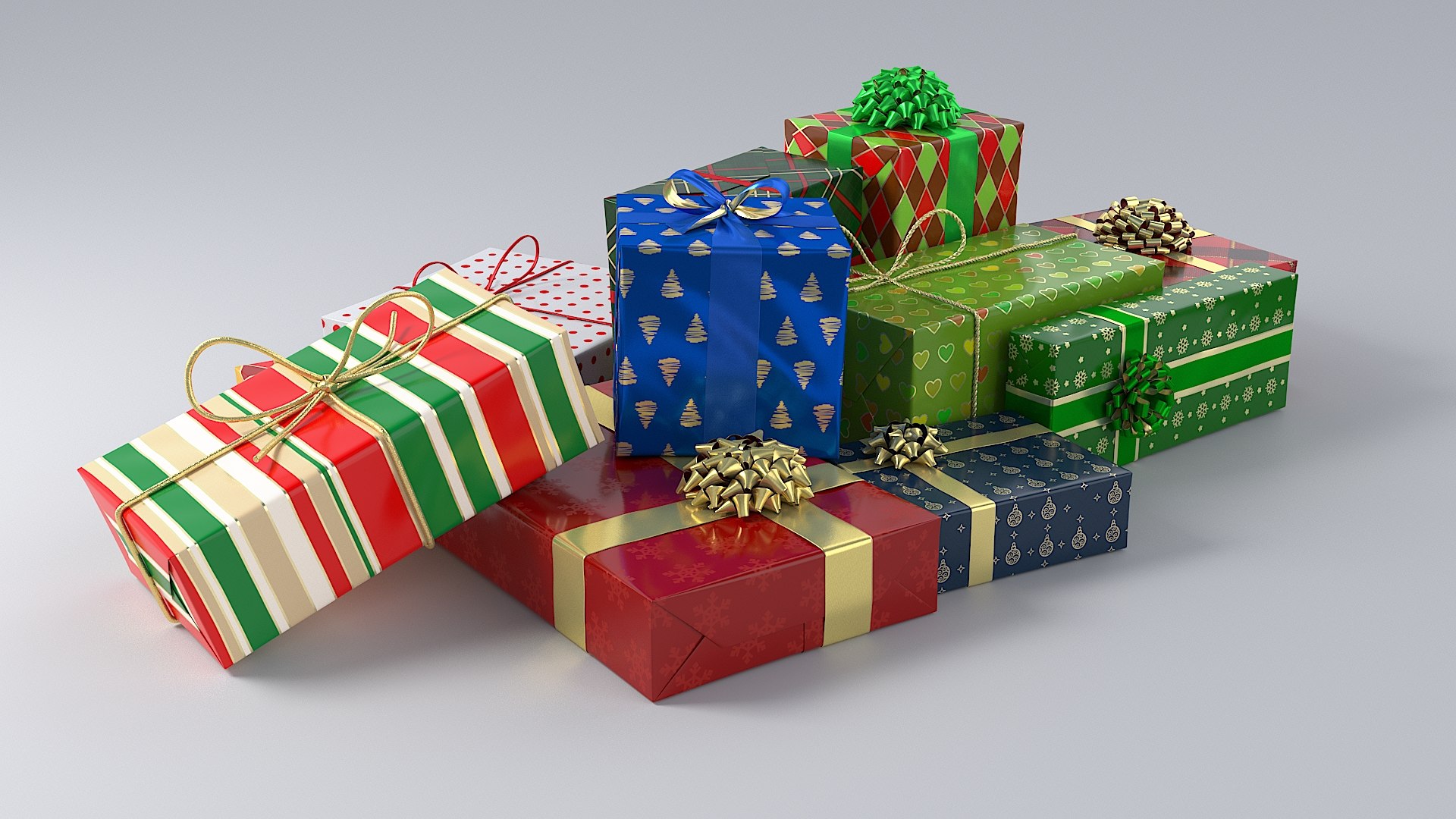 3D Christmas Presents Set - TurboSquid 1982289