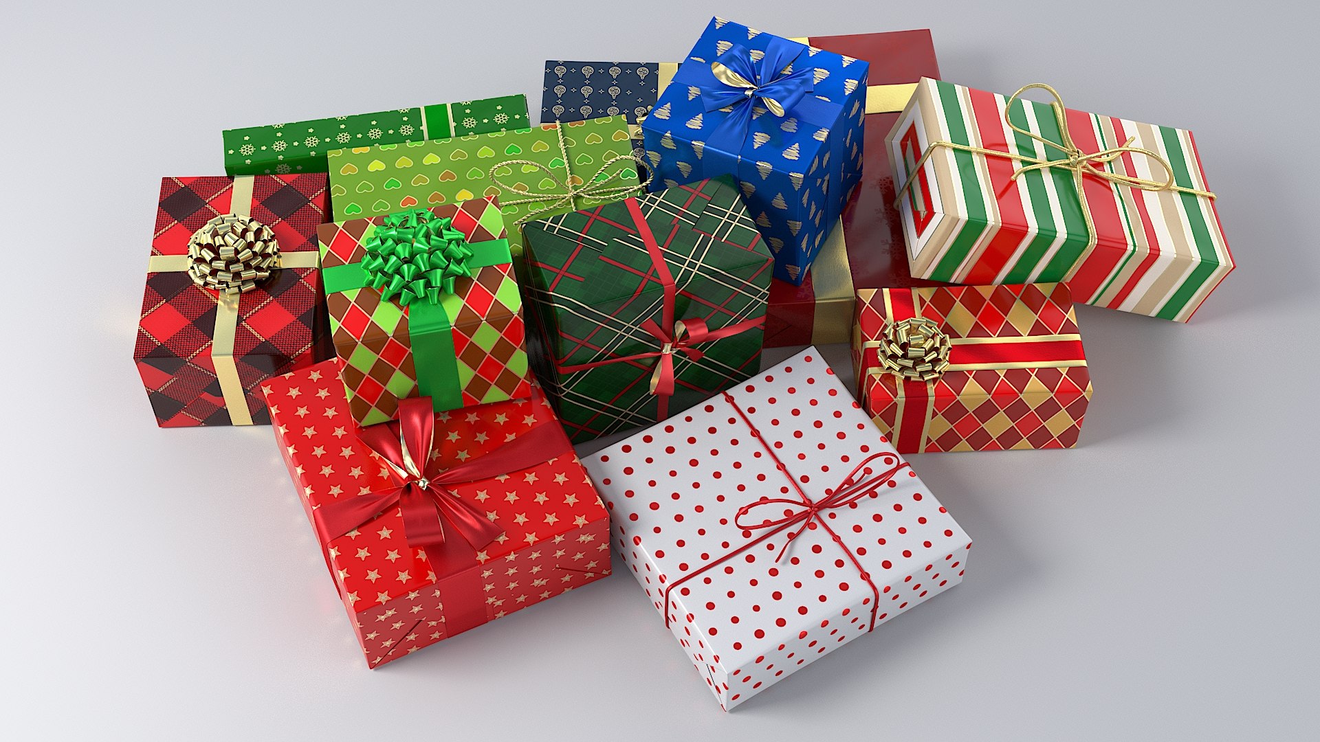 3D Christmas Presents Set - TurboSquid 1982289