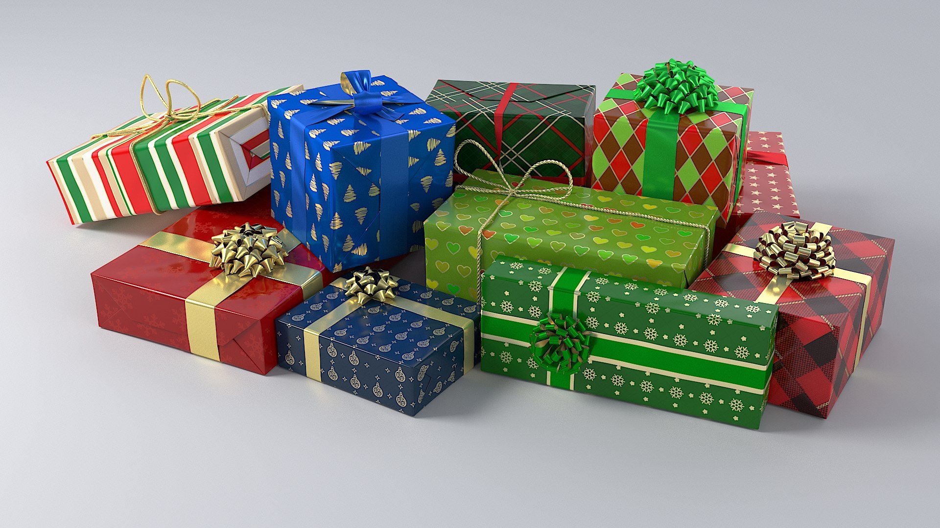 3D Christmas Presents Set - TurboSquid 1982289