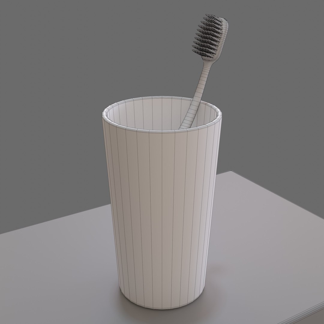 Free Toothbrush And Cup Model - TurboSquid 1958766
