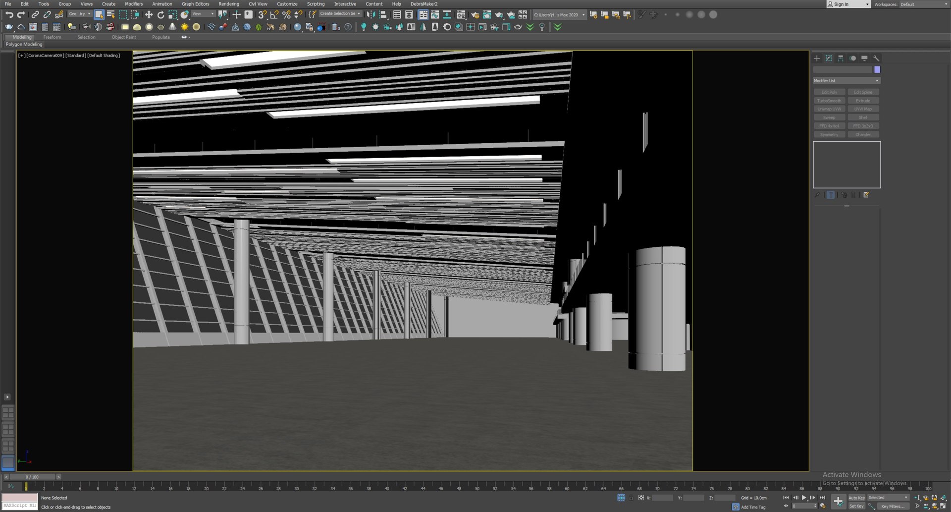 3D Model Lowpoly Interior Space Hall 15 - TurboSquid 2140357