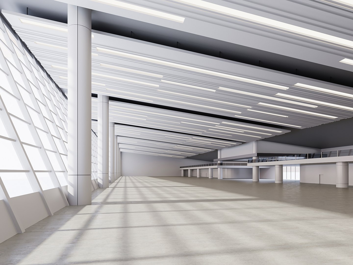 3D Model Lowpoly Interior Space Hall 15 - TurboSquid 2140357