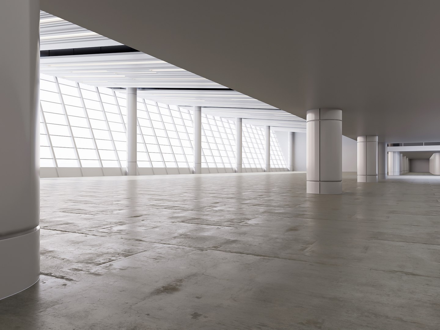 3D Model Lowpoly Interior Space Hall 15 - TurboSquid 2140357