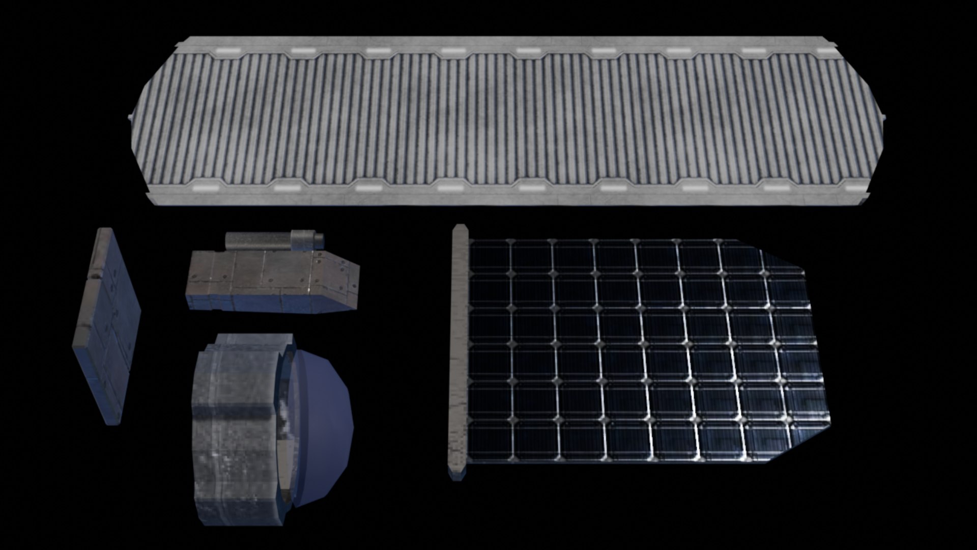 PSX Modular Space Station Pack 3D Model - TurboSquid 2213450