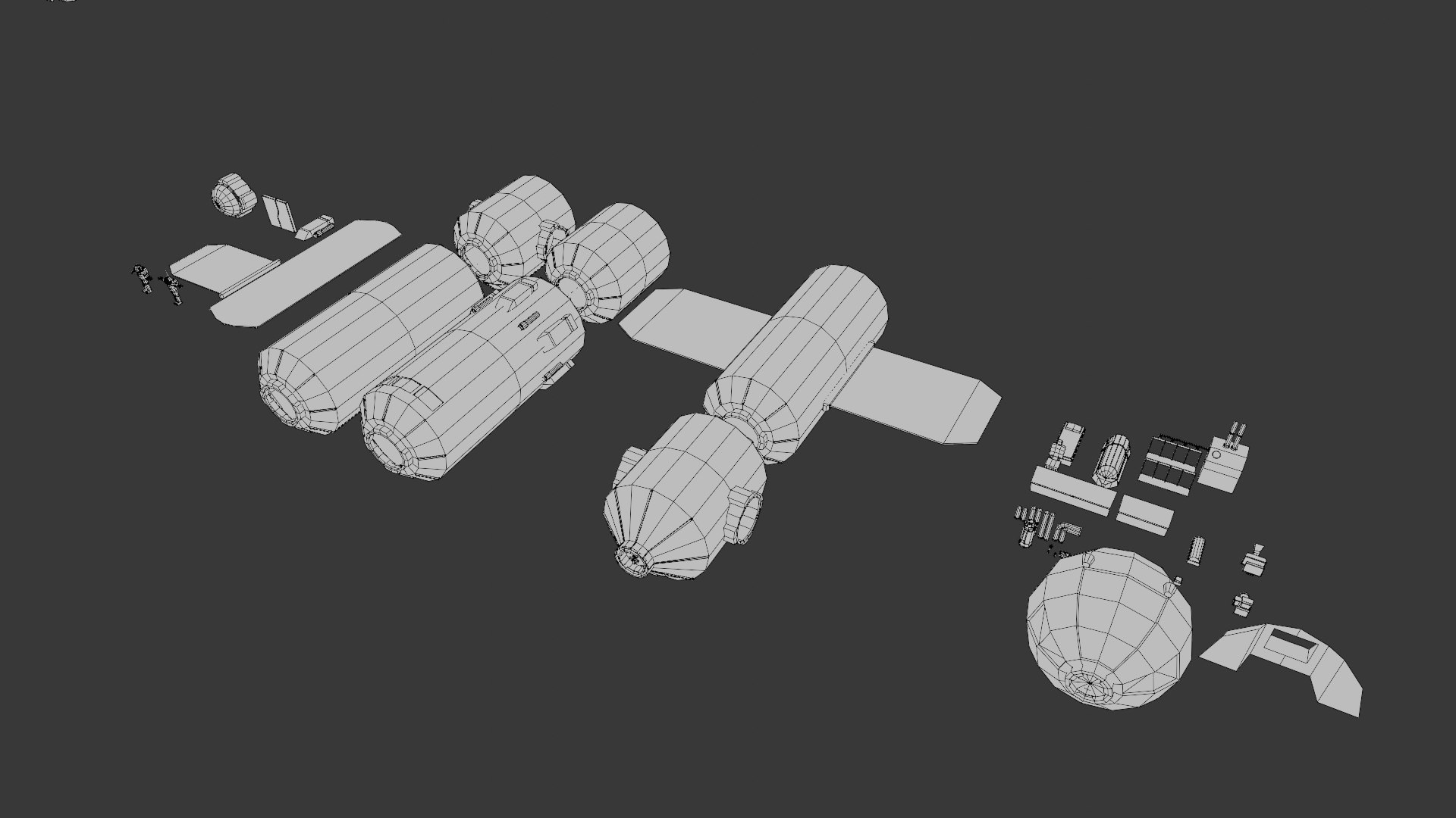 PSX Modular Space Station Pack 3D Model - TurboSquid 2213450