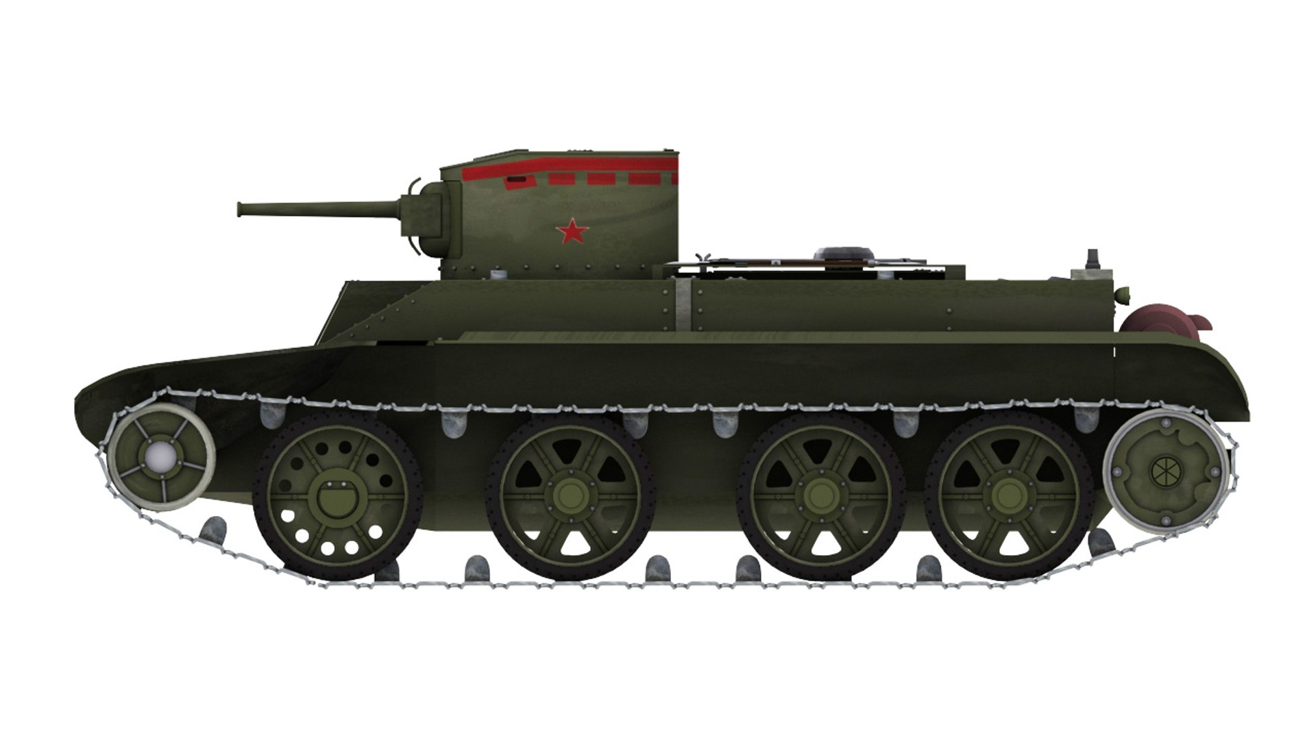 Soviet Bt 2 Fast 3d Model