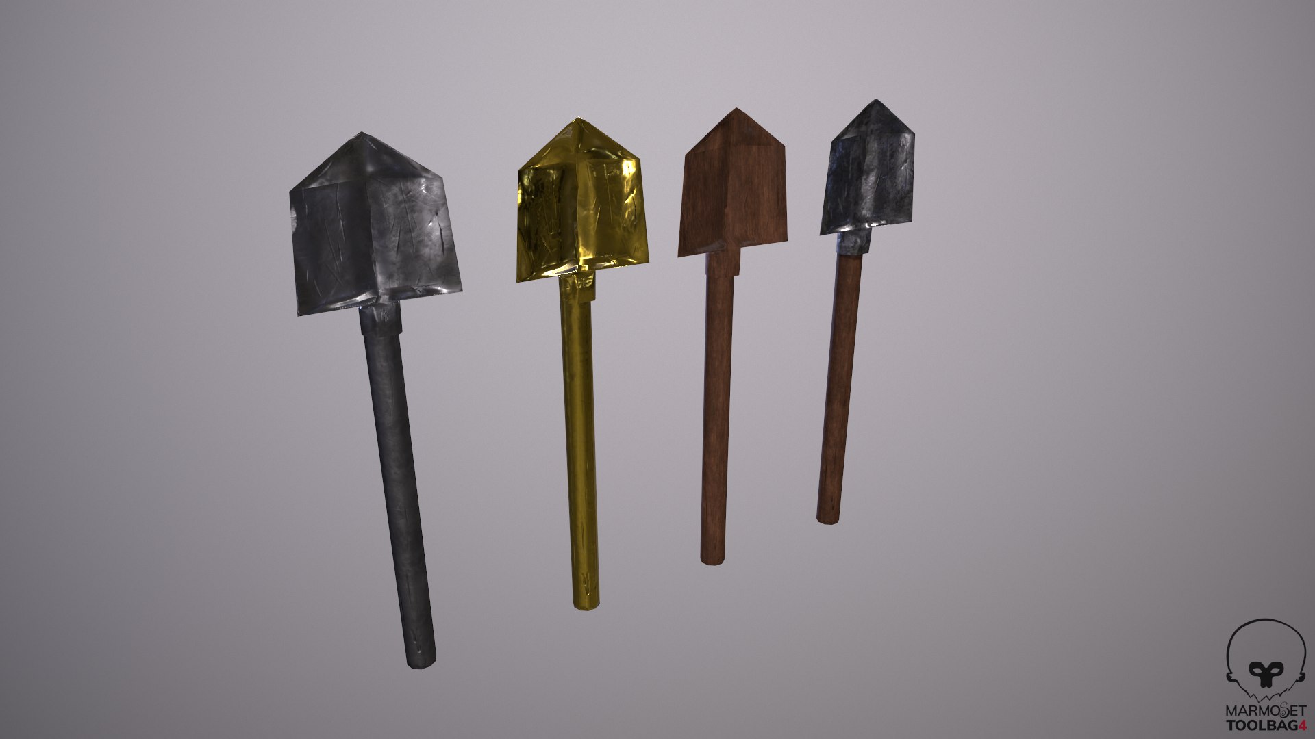 Shovel Lowpoly Model - TurboSquid 1870164
