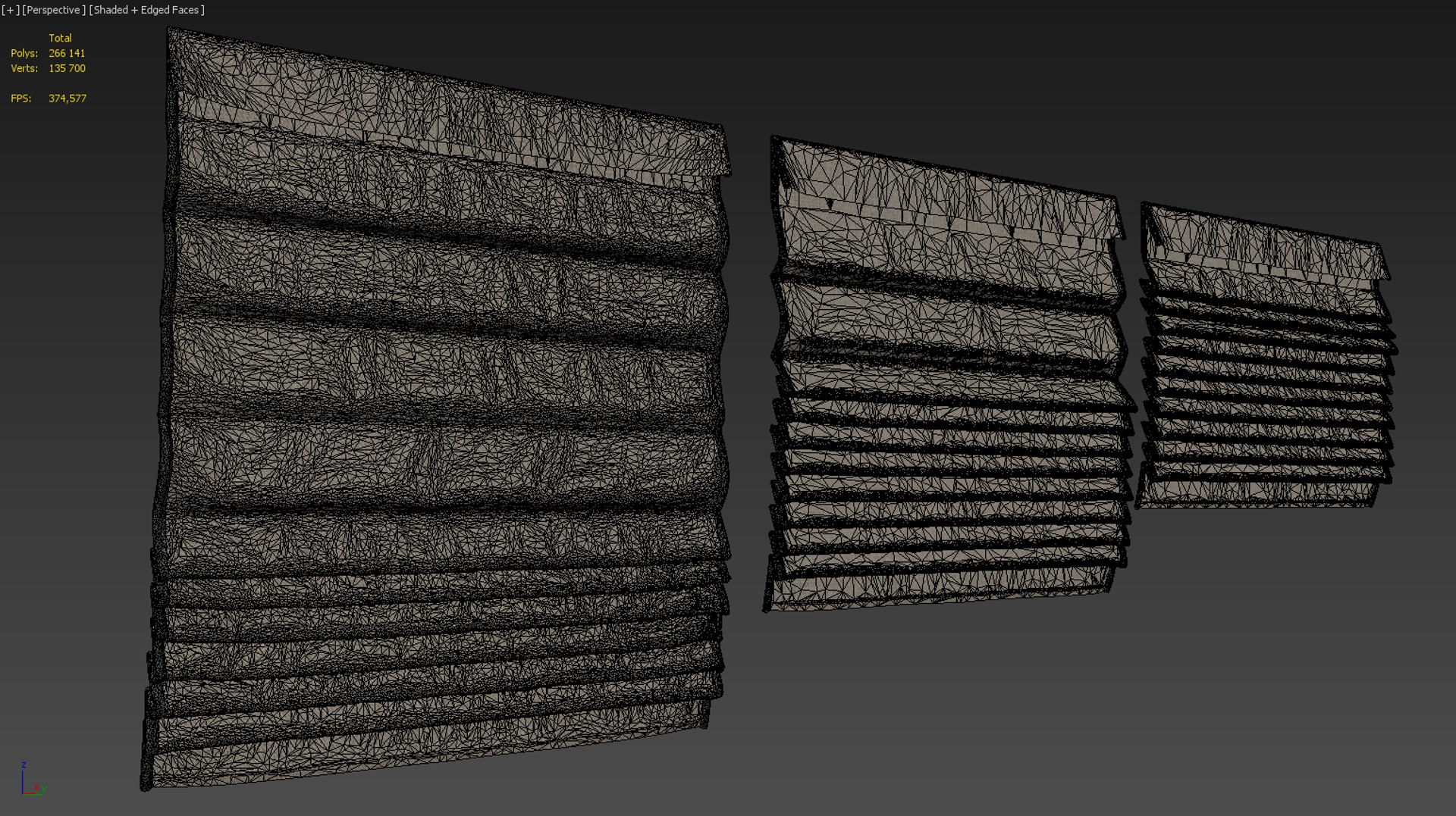 3d Roman Shades Model