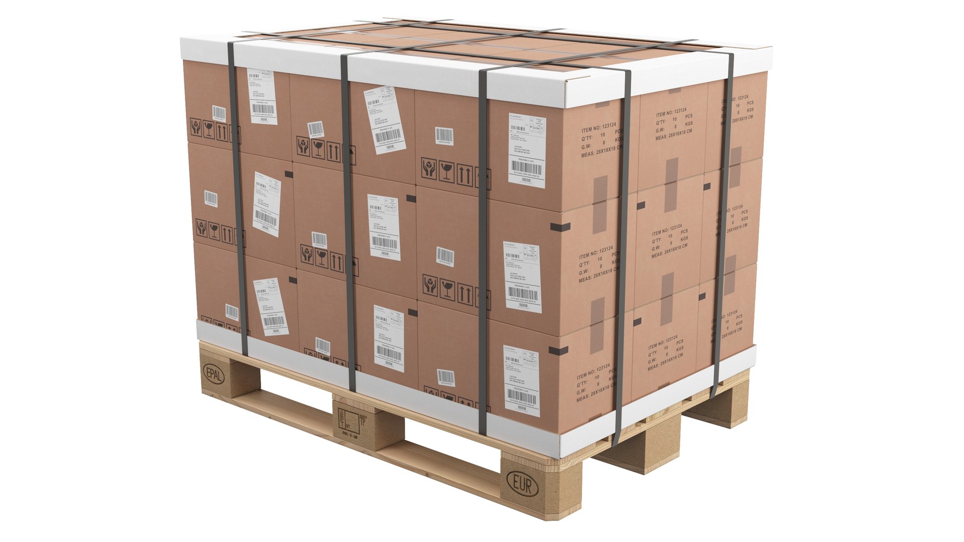 3D Pallet With Boxes - TurboSquid 1991045