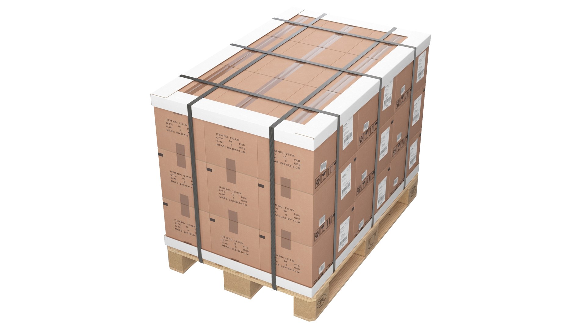 3D Pallet With Boxes - TurboSquid 1991045