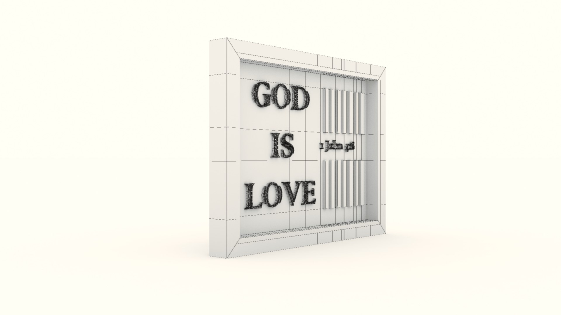 God Is Love Desk Photo Frame 3D Model - TurboSquid 1888533