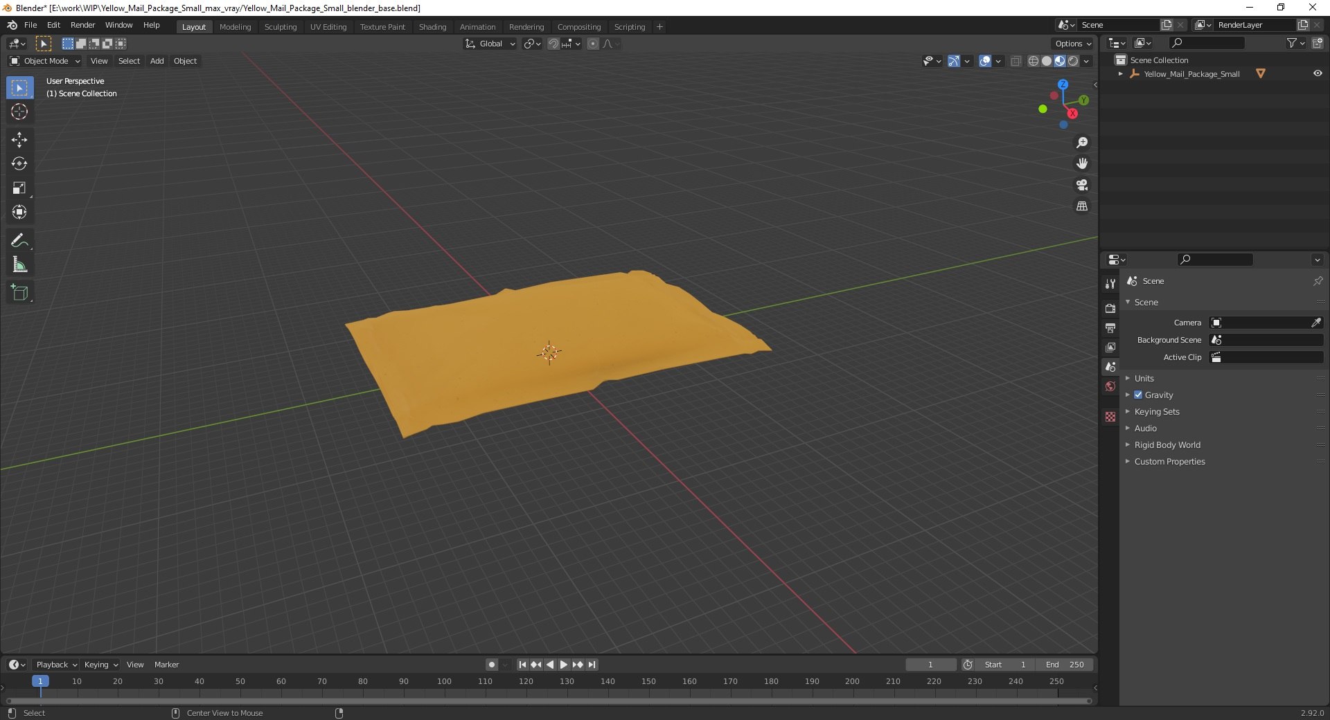 3D Yellow Mail Package Small - TurboSquid 2068970