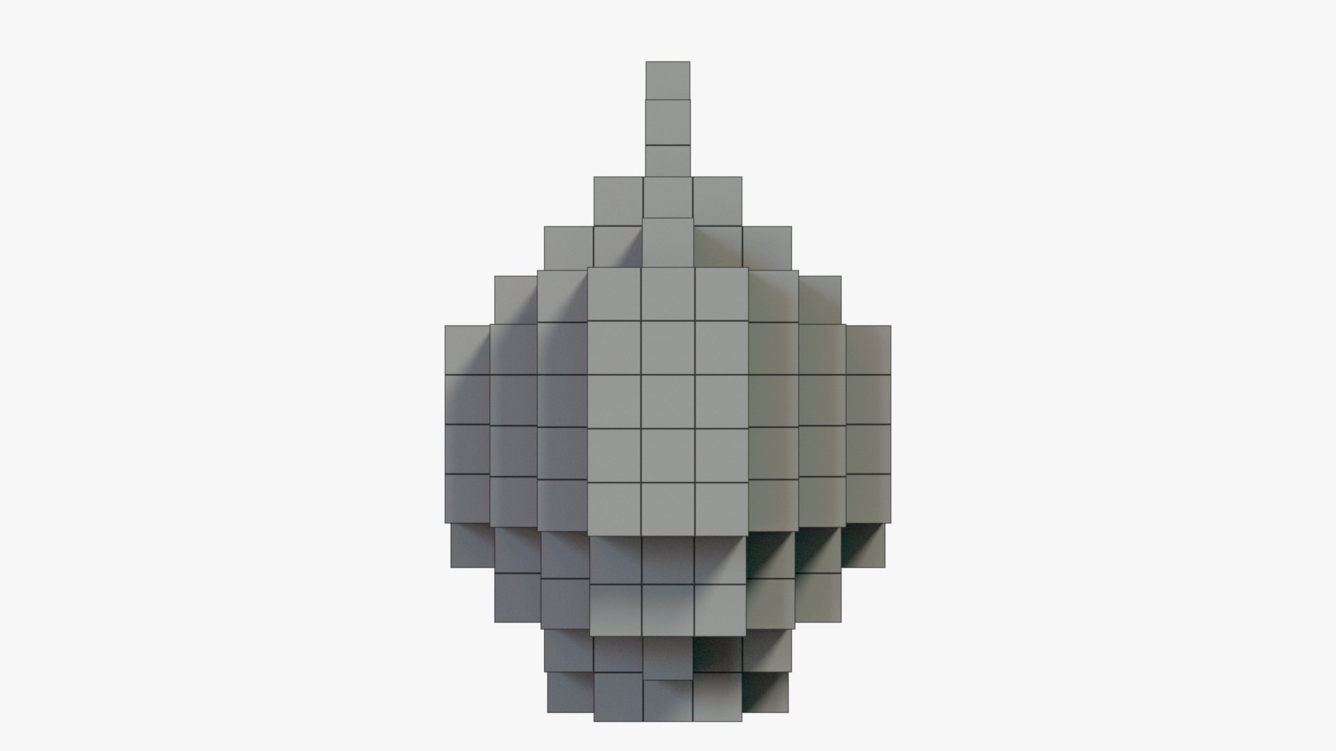 3D Minecraft Apple - TurboSquid 1923309