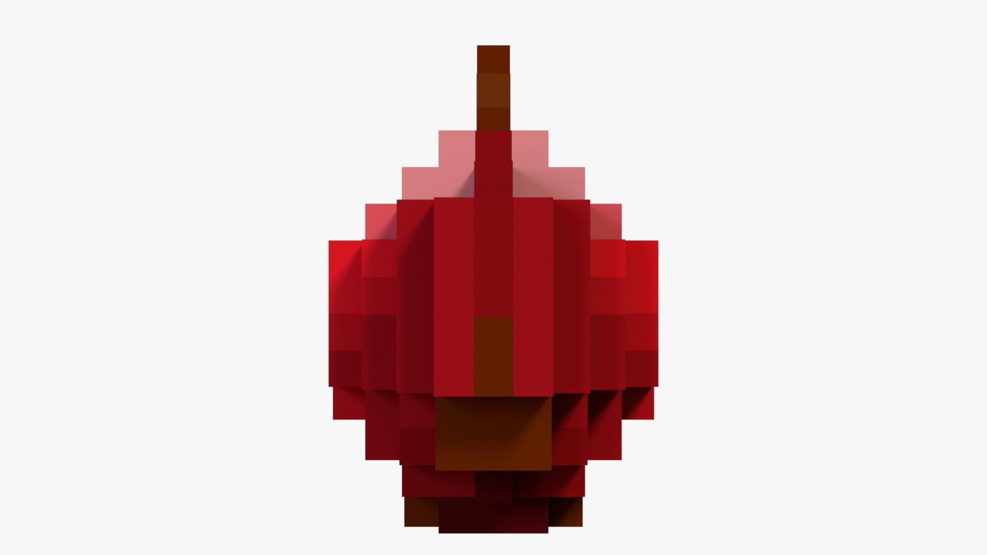 3D Minecraft Apple - TurboSquid 1923309