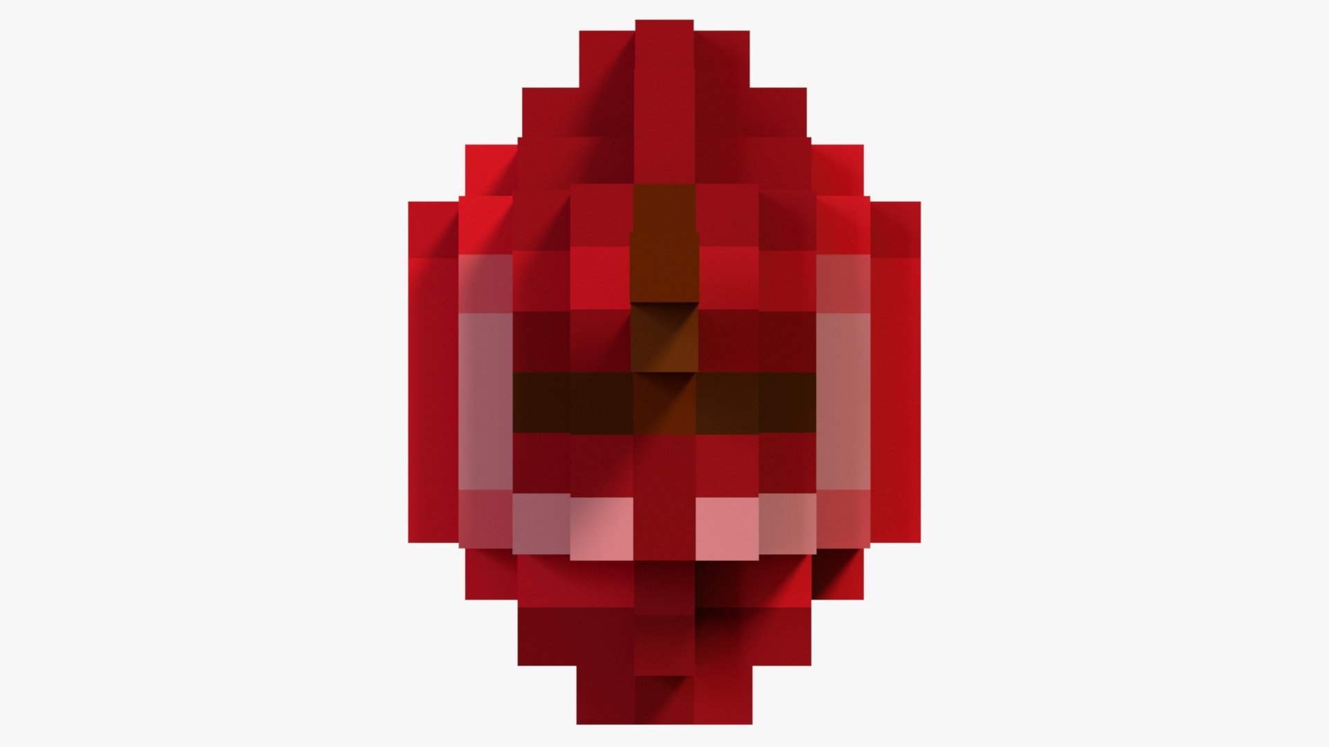 3D Minecraft Apple - TurboSquid 1923309