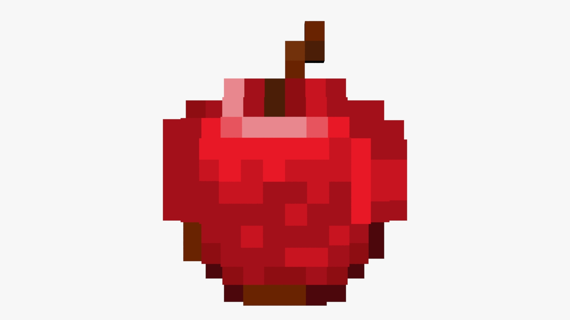3D Minecraft Apple - TurboSquid 1923309