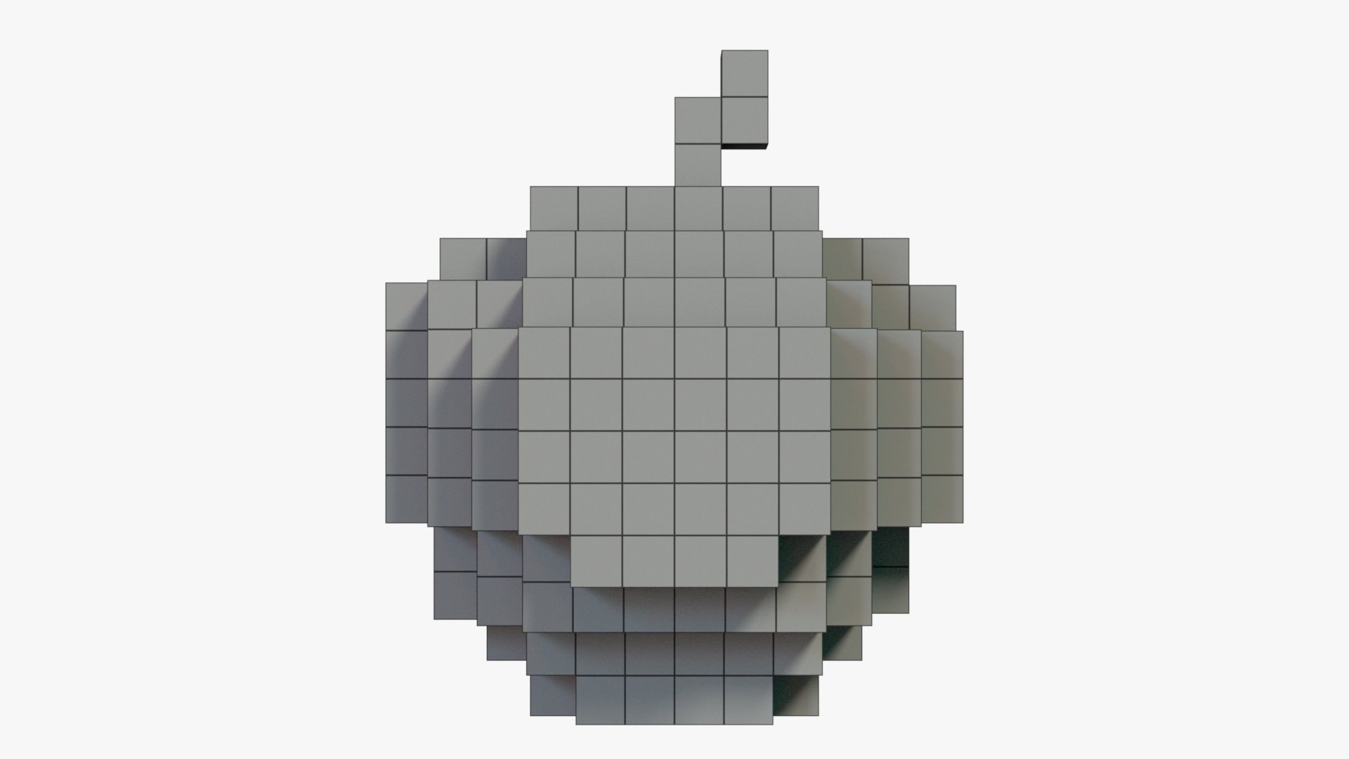 3D Minecraft Apple - TurboSquid 1923309