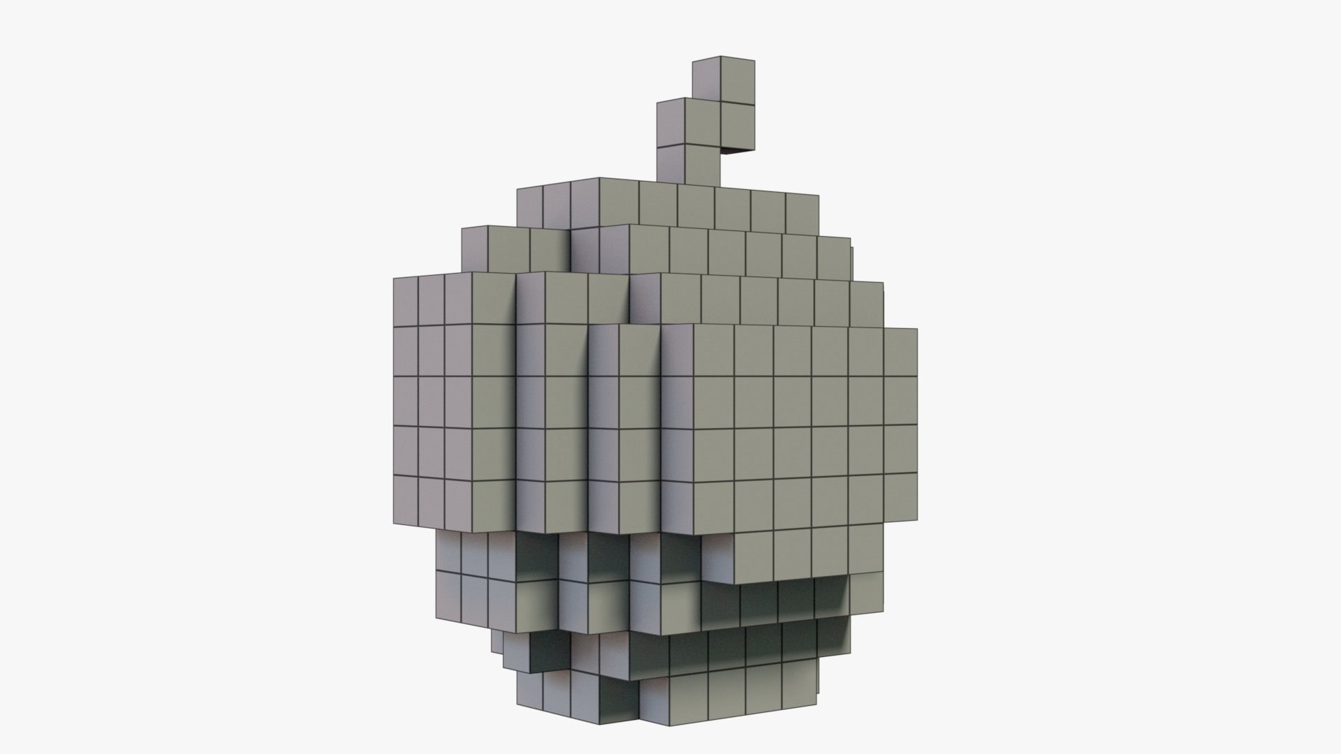 3D Minecraft Apple - TurboSquid 1923309