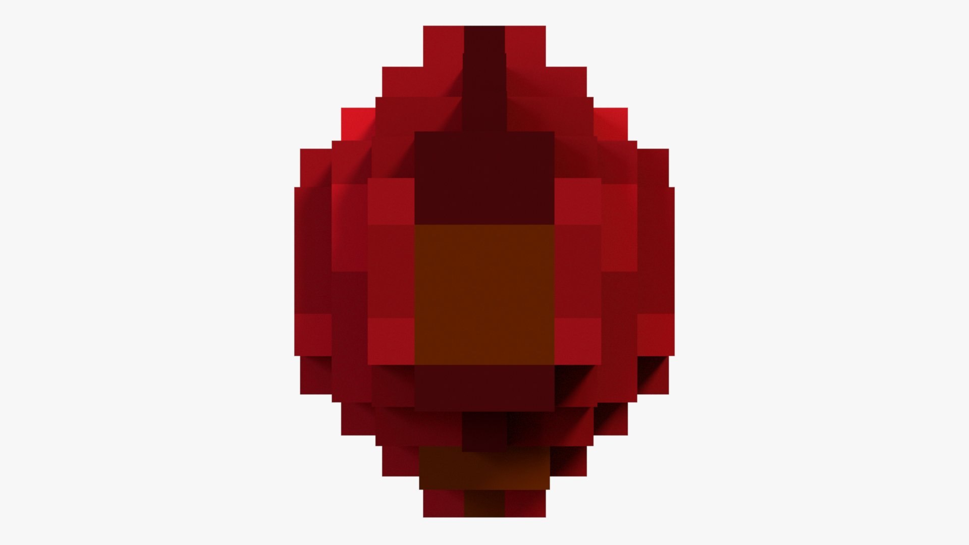 3D Minecraft Apple - TurboSquid 1923309