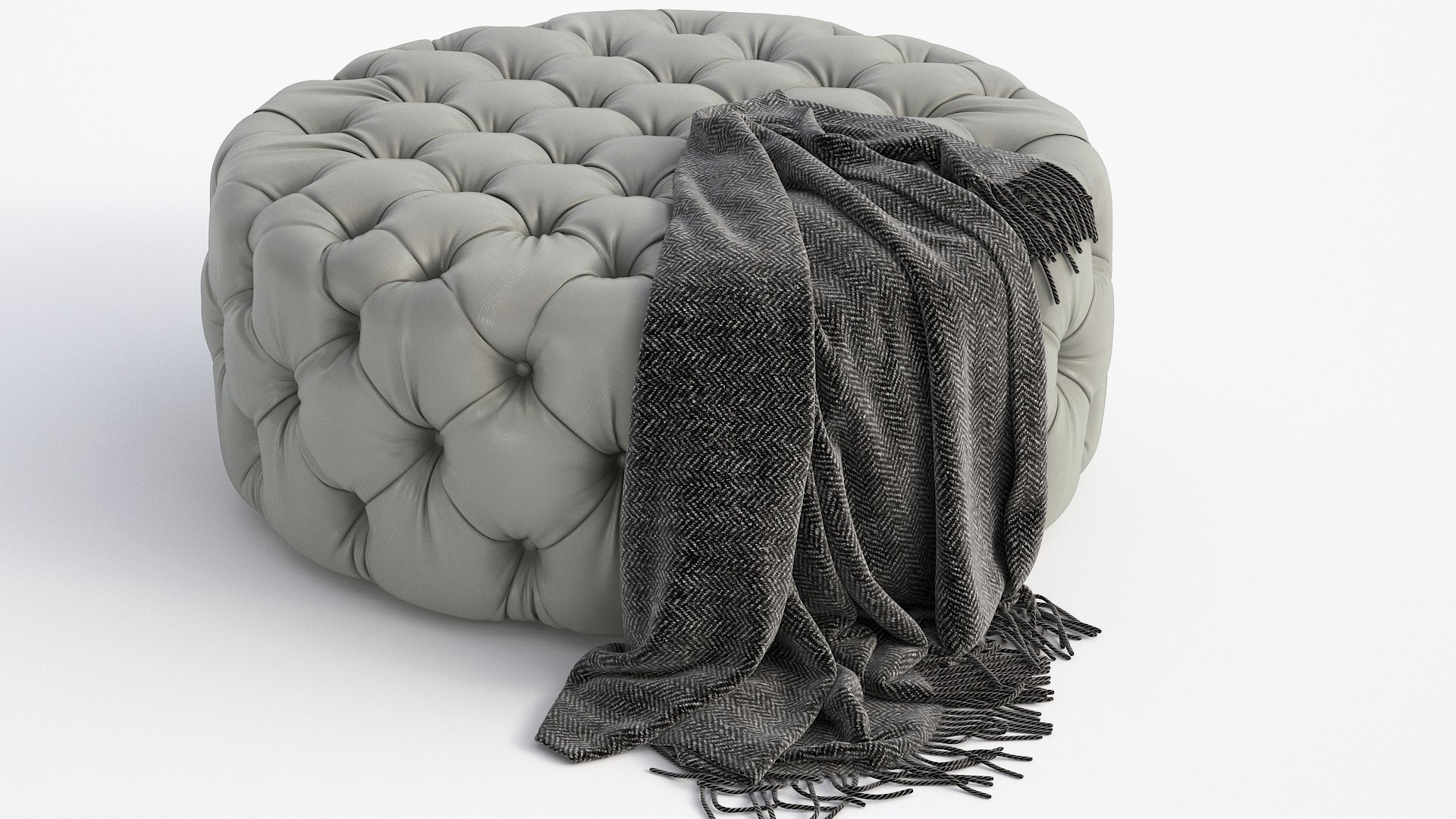 3D Pouf Chesterfield Model - TurboSquid 1843046