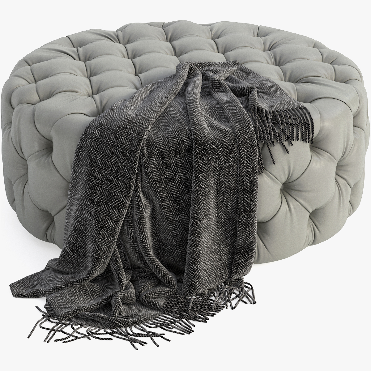 3D Pouf Chesterfield model - TurboSquid 1843046