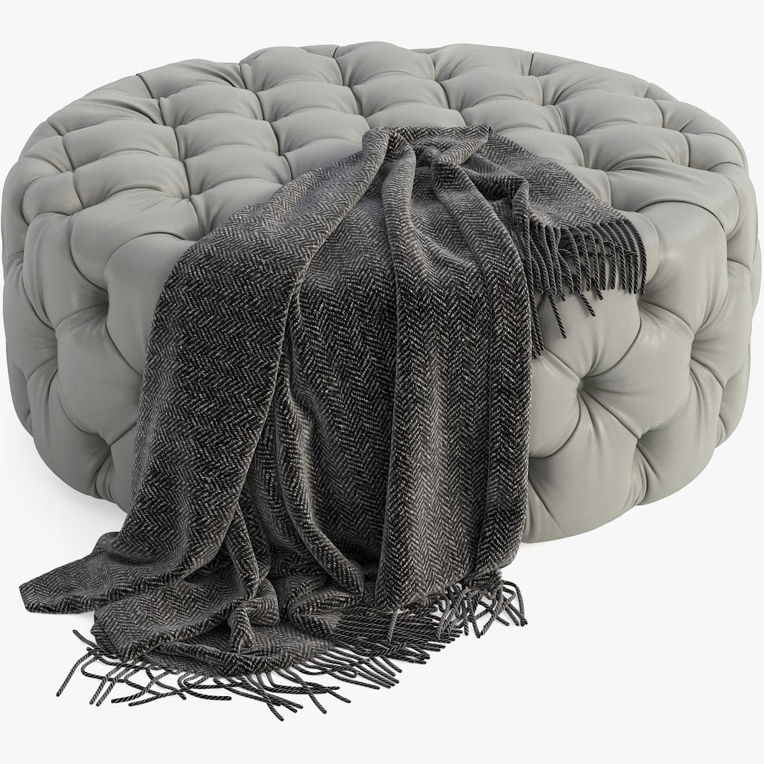 3D Pouf Chesterfield Model - TurboSquid 1843046