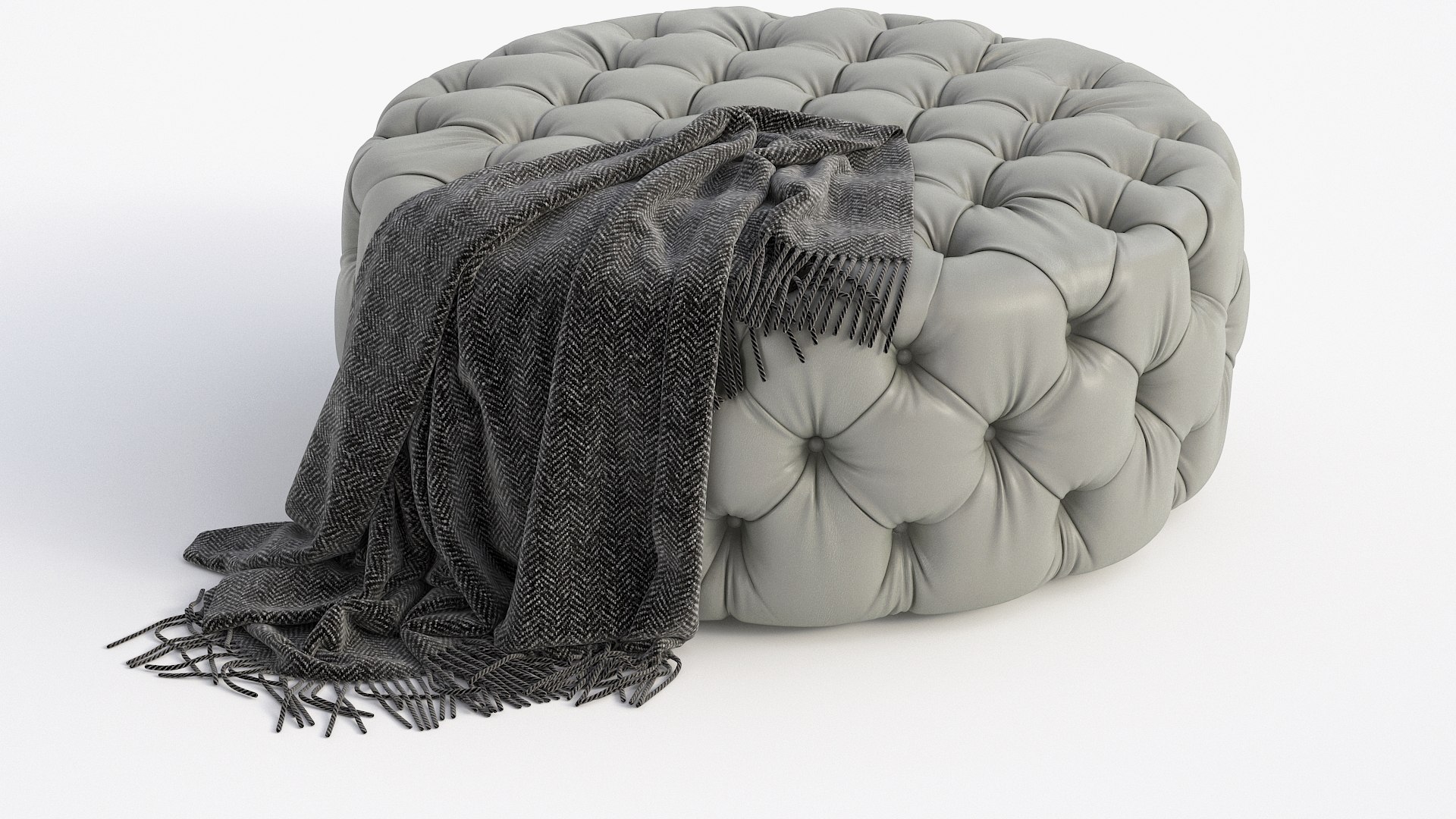 3D Pouf Chesterfield Model - TurboSquid 1843046