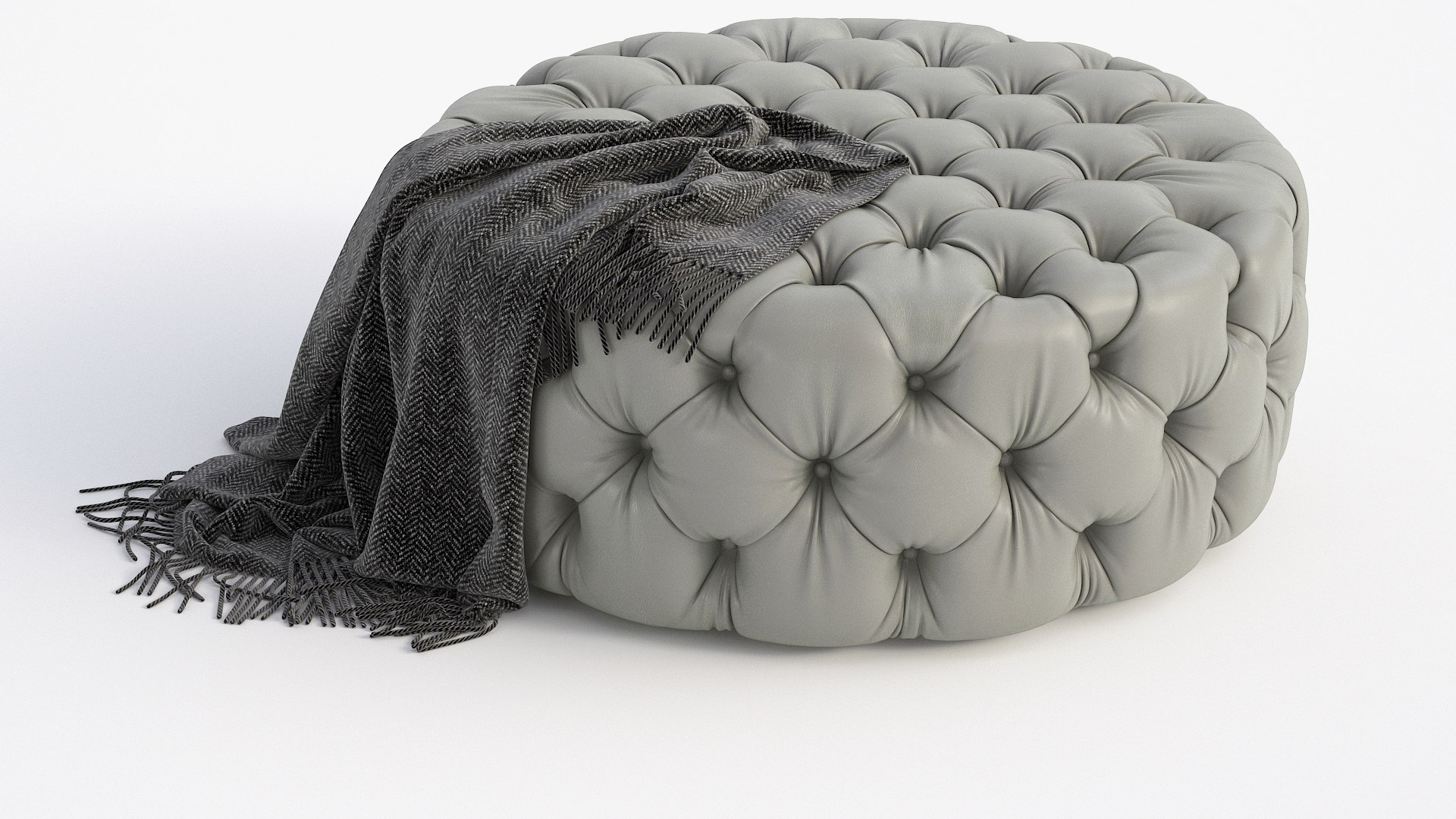 3D Pouf Chesterfield Model - TurboSquid 1843046