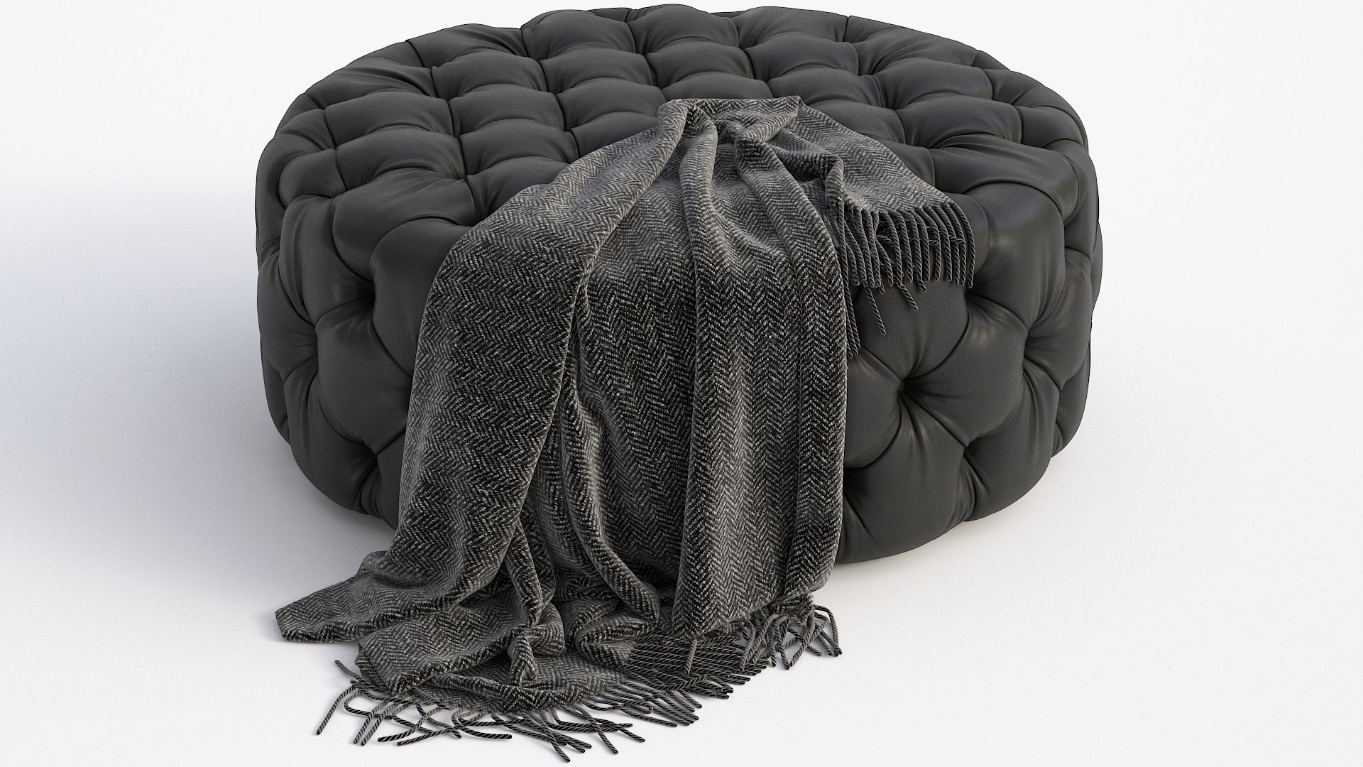 3D Pouf Chesterfield Model - TurboSquid 1843046